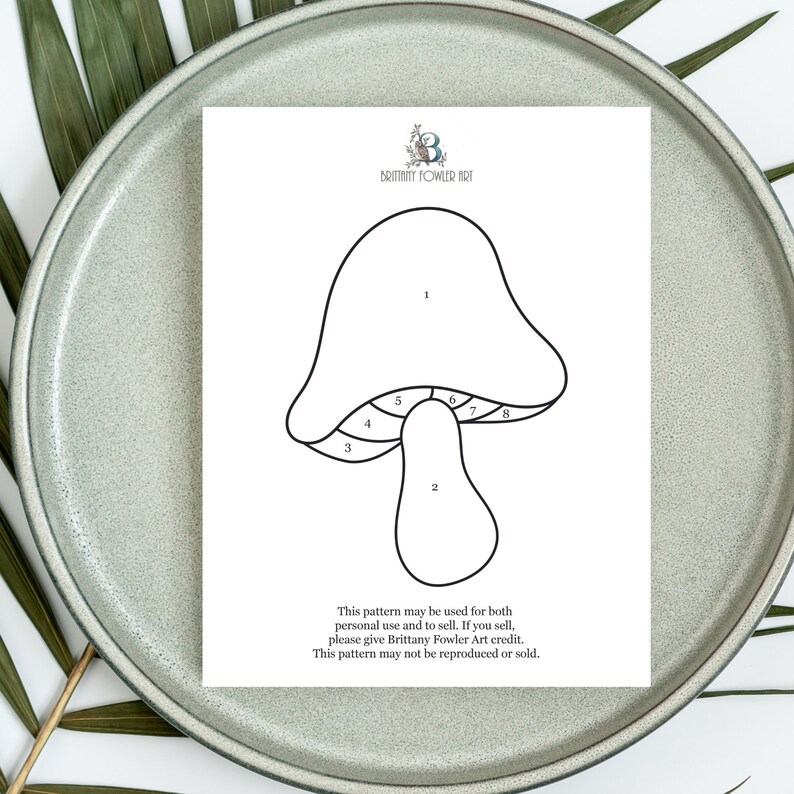 Mushroom Stained Glass Pattern, Fungi Stained Glass Design, Nature ...