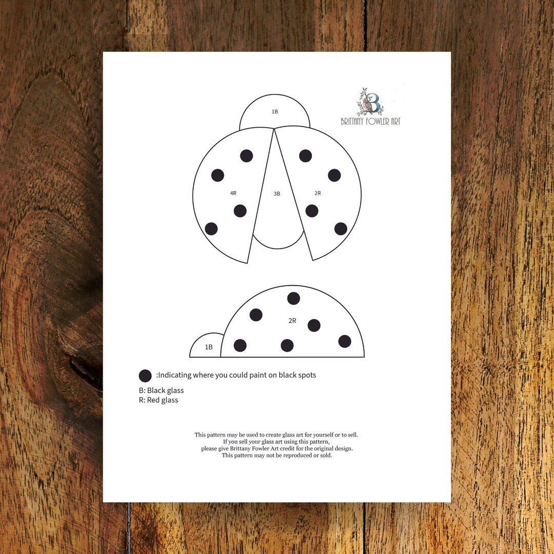 Ladybug Stained Glass Pattern, Digital Download Pattern, Beginner ...