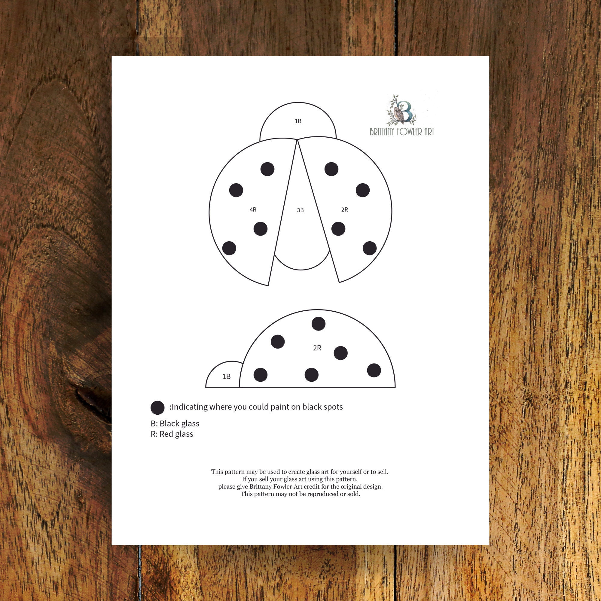 Ladybug Stained Glass Pattern, Digital Download Pattern, Beginner ...