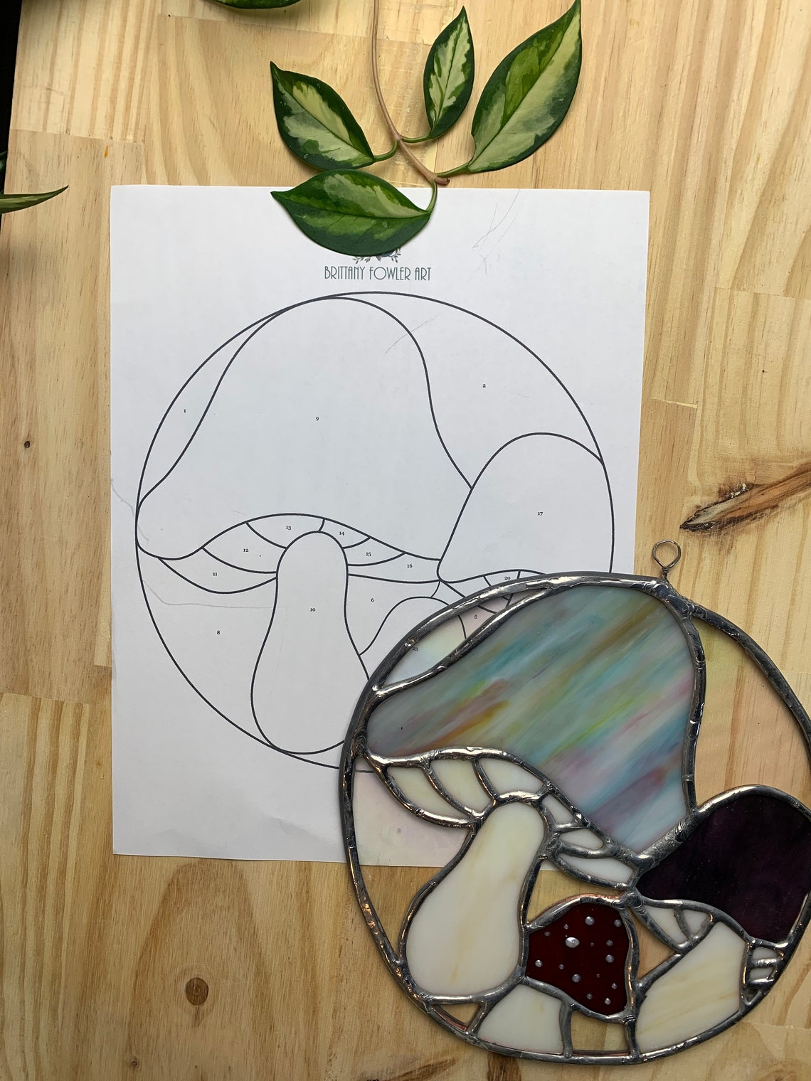 Mushroom Glass Pattern, Stain Glass Patterns, Stained Glass Hobby ...