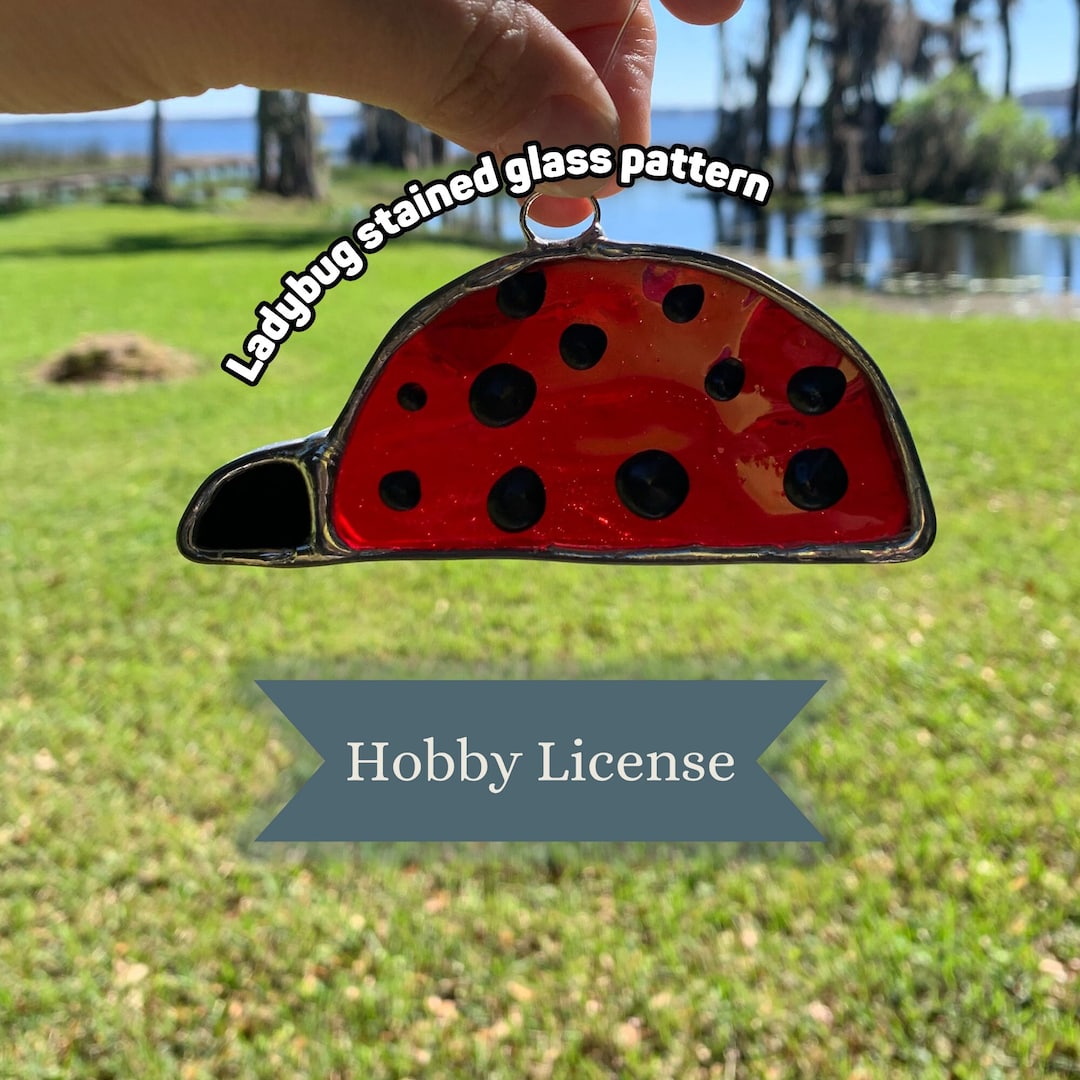 Ladybug Stained Glass Pattern, Insect Stained Glass Design, Easy ...