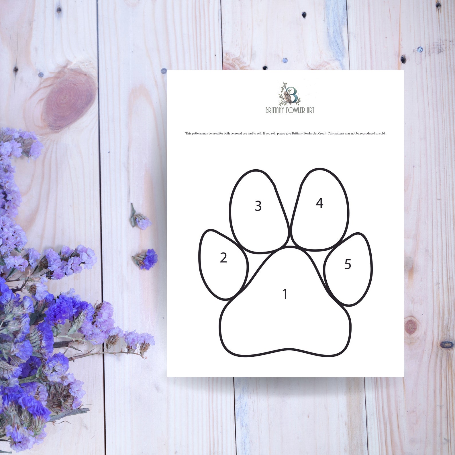 Stained Glass Pattern, Digital Download Pattern, Beginner Pattern, Paw ...