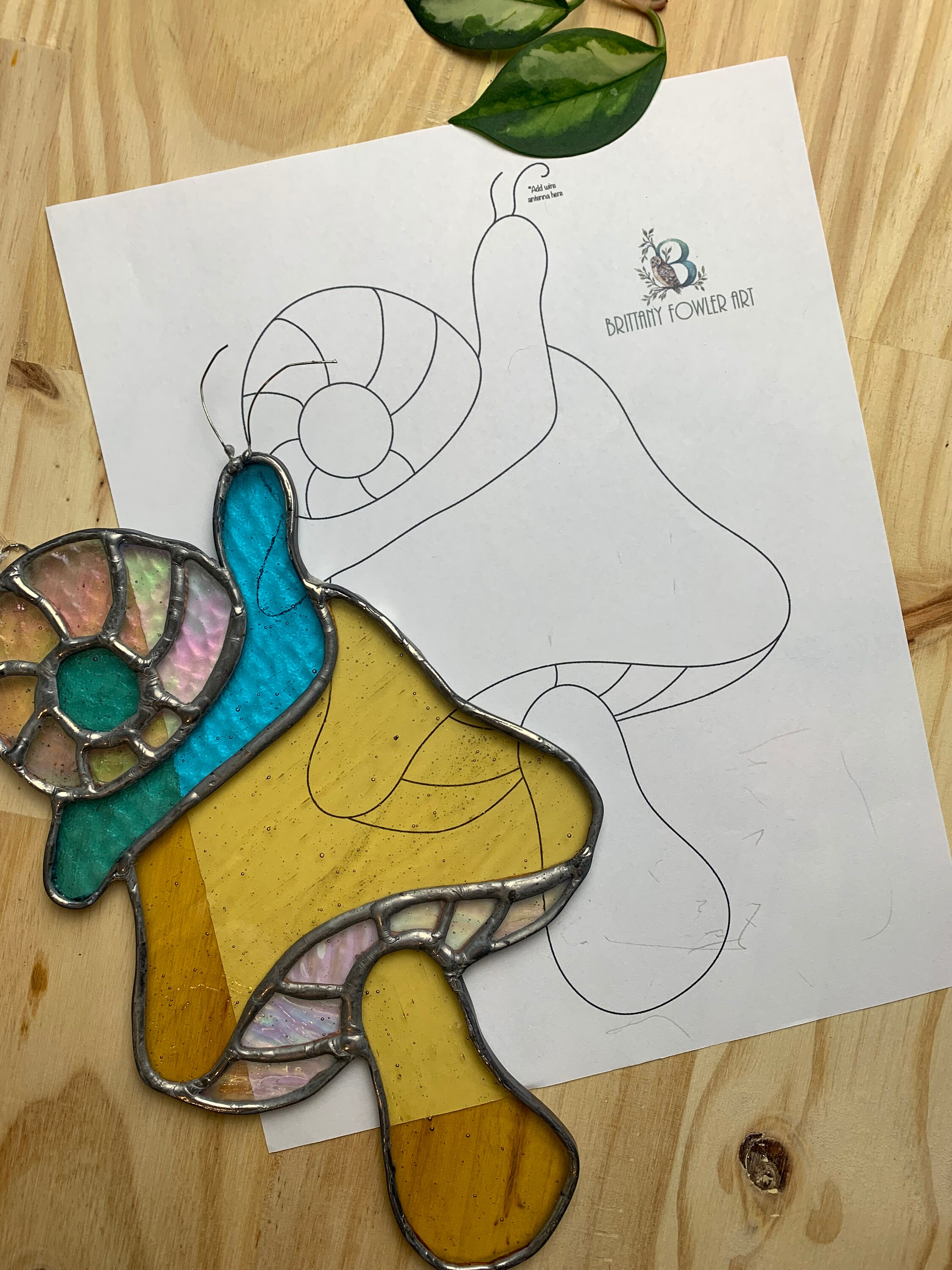 Mushroom Glass Pattern, Stain Glass Patterns, Stained Glass Hobby ...