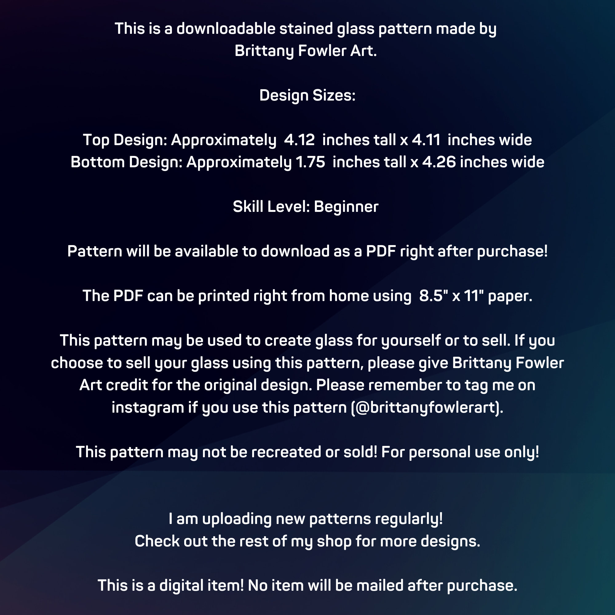 Ladybug Stained Glass Pattern, Digital Download Pattern, Beginner ...