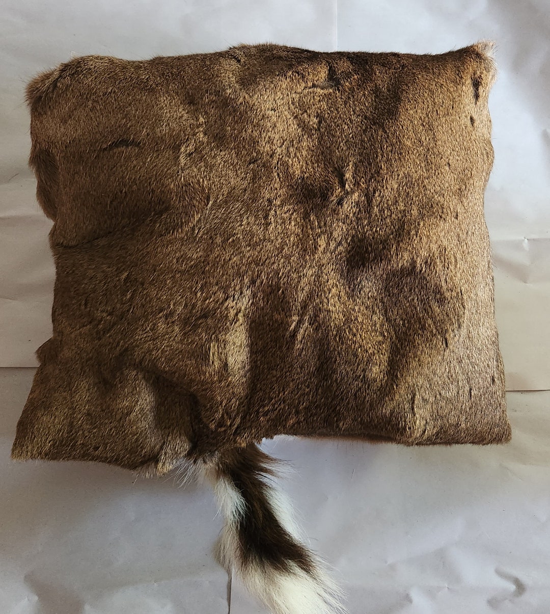 Rectangular Furry Real Deer Hide Throw Pillow - Etsy