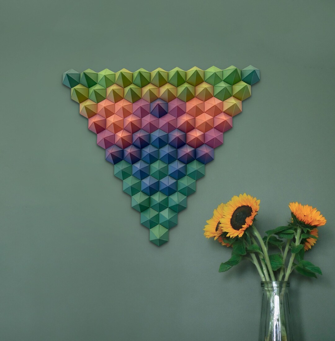 Multicolor Wall Decor: Rainbow | 3D Printed Wall Decor | Modern Art ...