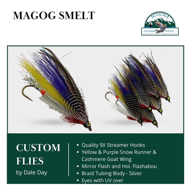 Magog Smelt Streamer - Single Hook - Etsy