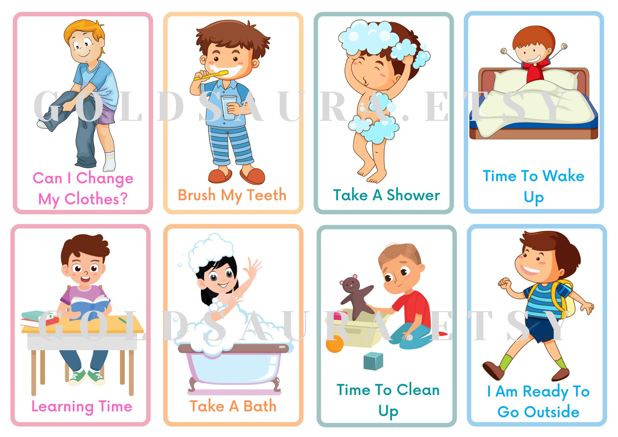 Autism Communication Flash Cards,64 Non Verbal Communication Cards ...