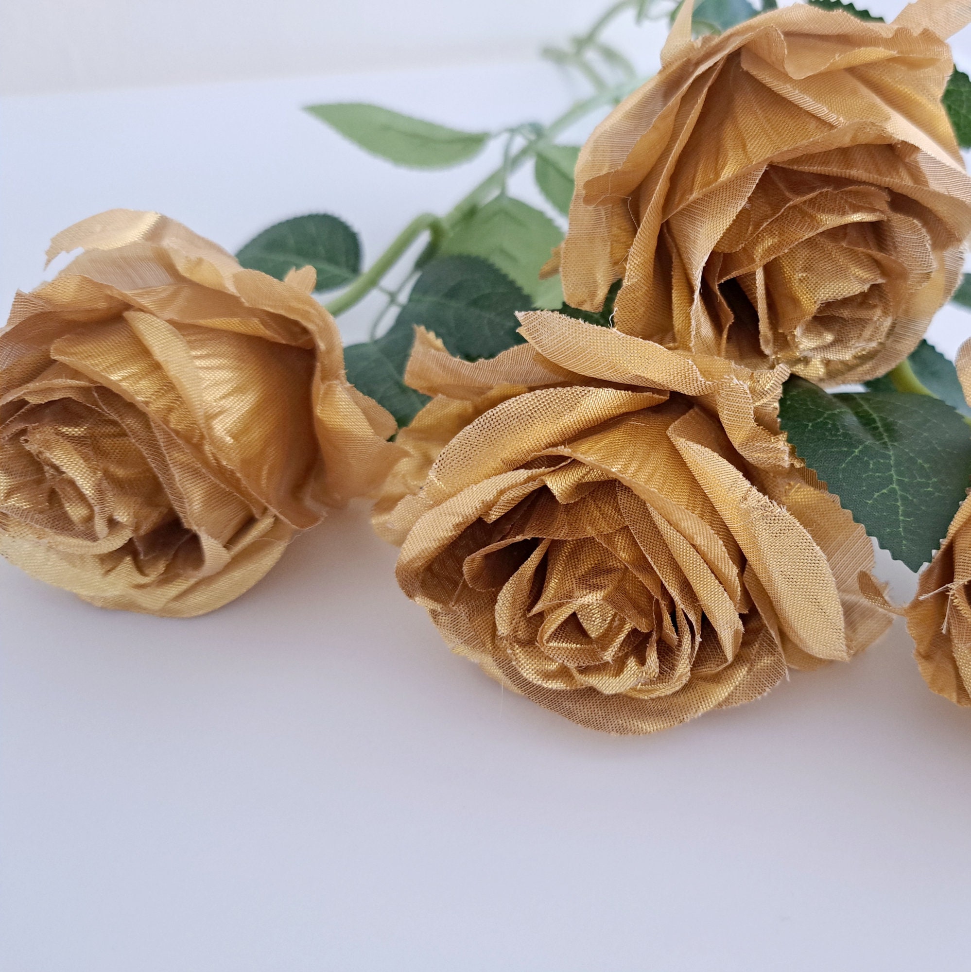 Artificial Metallic Gold Rose Wedding Decor. - Etsy