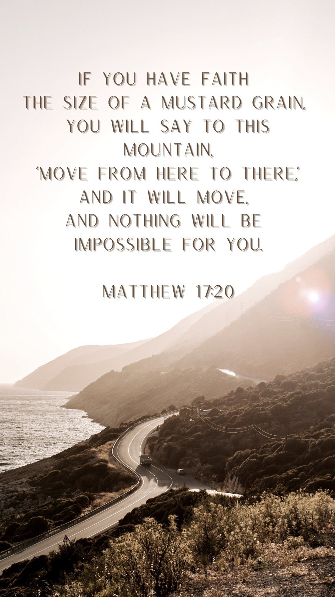 Digital Printable Bible Verse Faith Can Move Mountains - Etsy