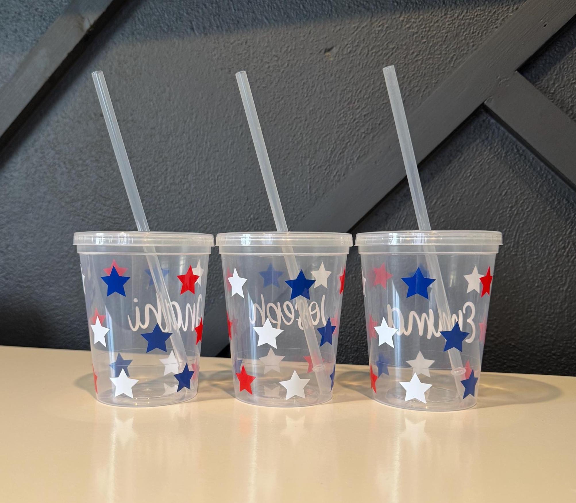 Personalized Kids 4th of July Cups, Patriotic Party Favors - Etsy