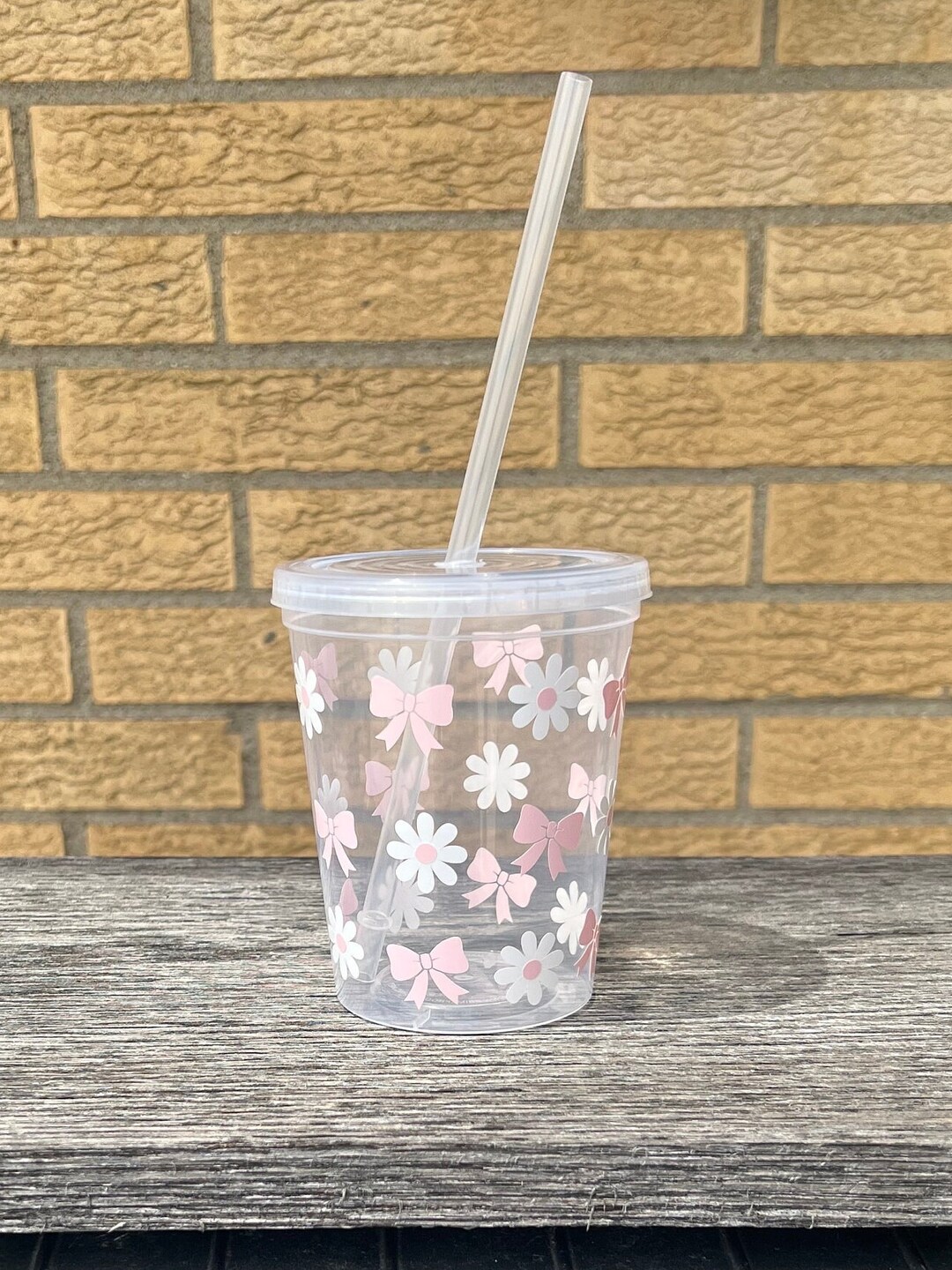 Pink Bow & Daisy Kids Cup/ Daisy Cup for Kids/pink Bow Cup for Kids/bpa ...