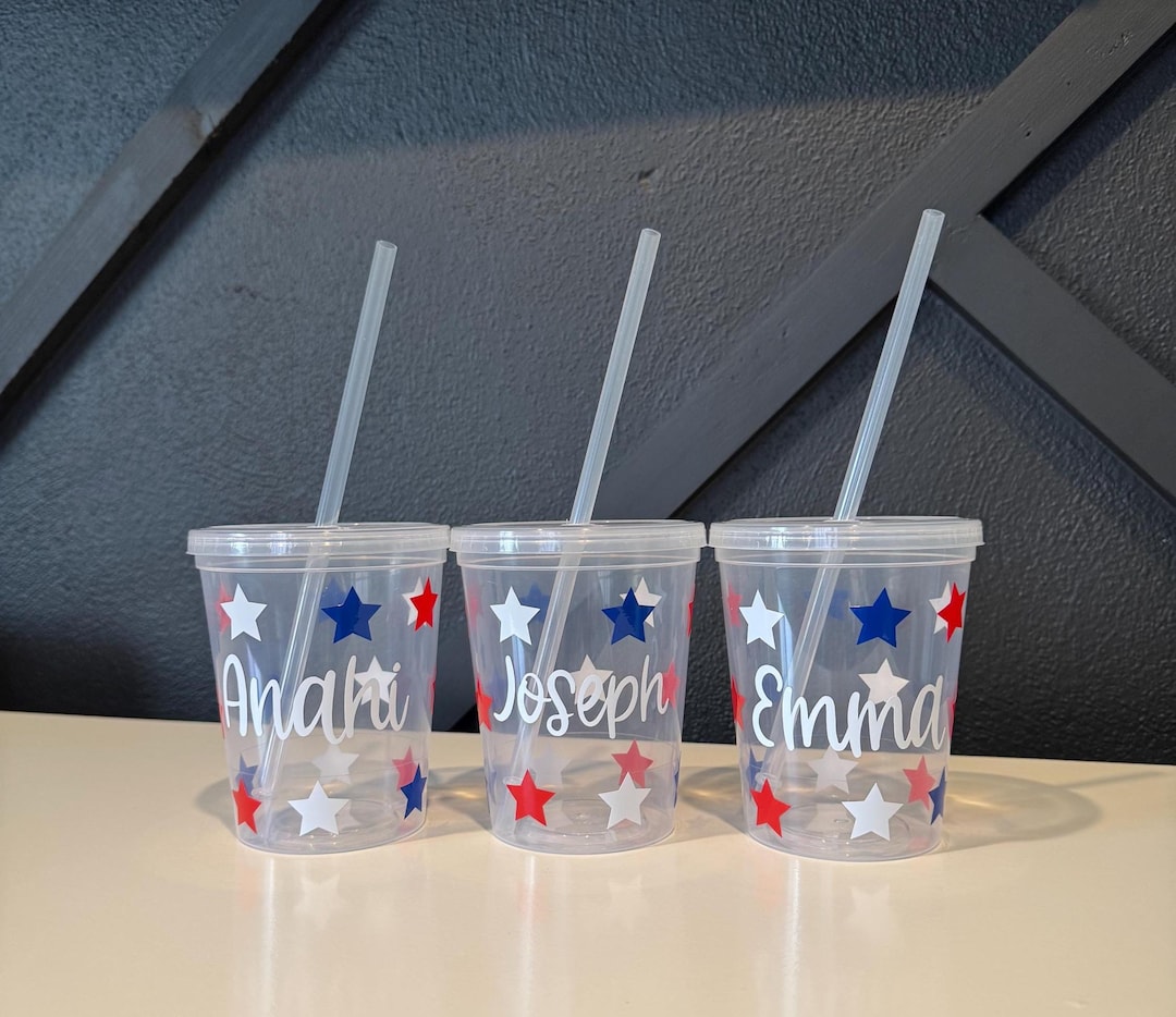 Personalized Kids 4th of July Cups, Patriotic Party Favors - Etsy