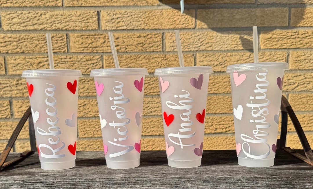 Personalized 24 Oz Heart Cup/valentines Day Cups/valentines Gifts ...