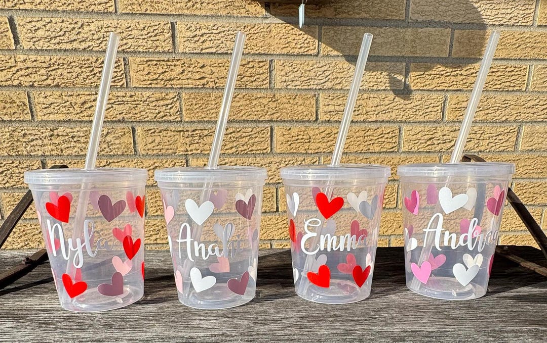 Personalized Kids Valentines Day Party Cup/kids Valentines Day Party ...
