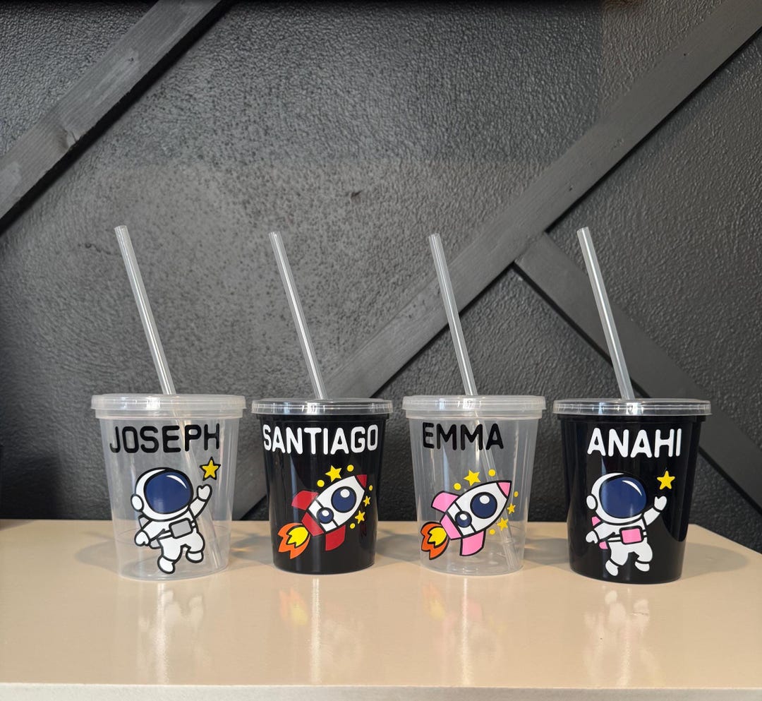 Personalized Kids Outer Space Party Cups - Etsy