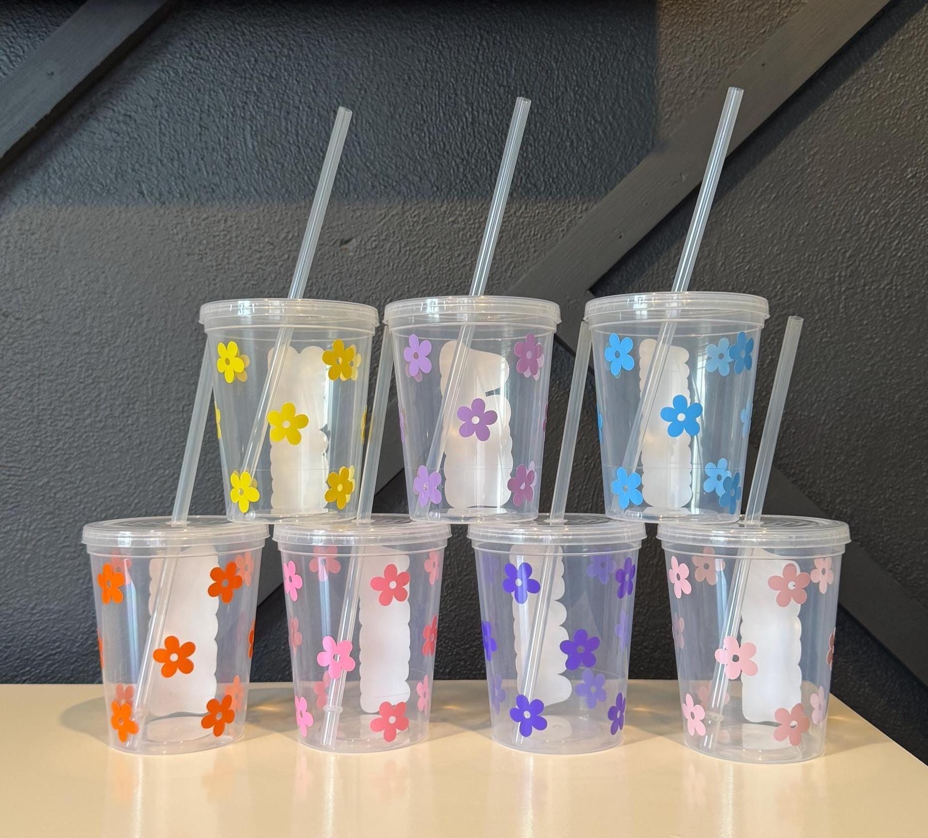 Personalized Retro Groovy Kids Flower Cup/custom Groovy Party Cups ...