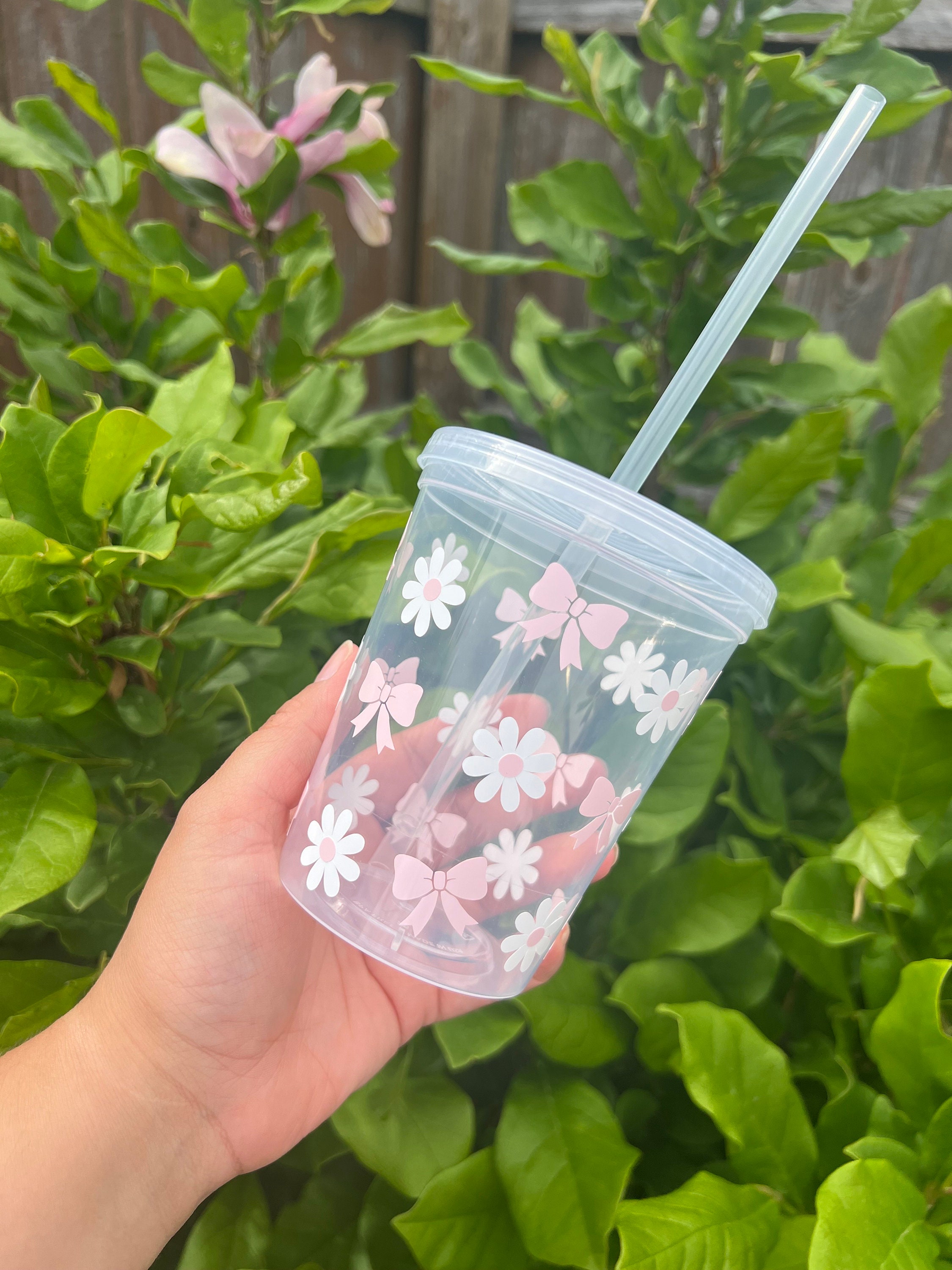Pink Bow & Daisy Kids Cup/ Daisy Cup for Kids/pink Bow Cup for Kids/bpa ...