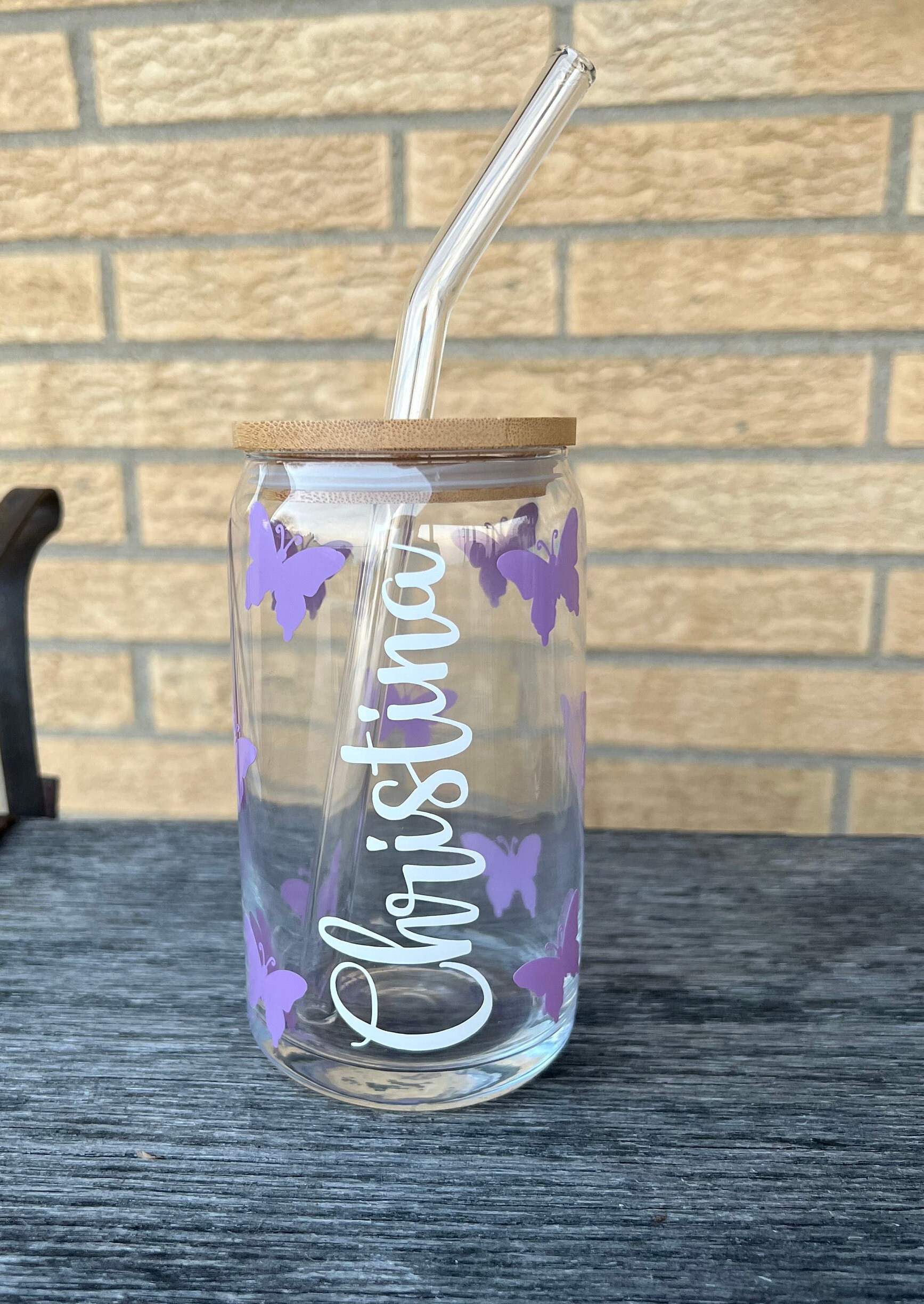 Personalized Butterfly Cups/butterfly Cup/butterfiy Iced Coffee Cup ...