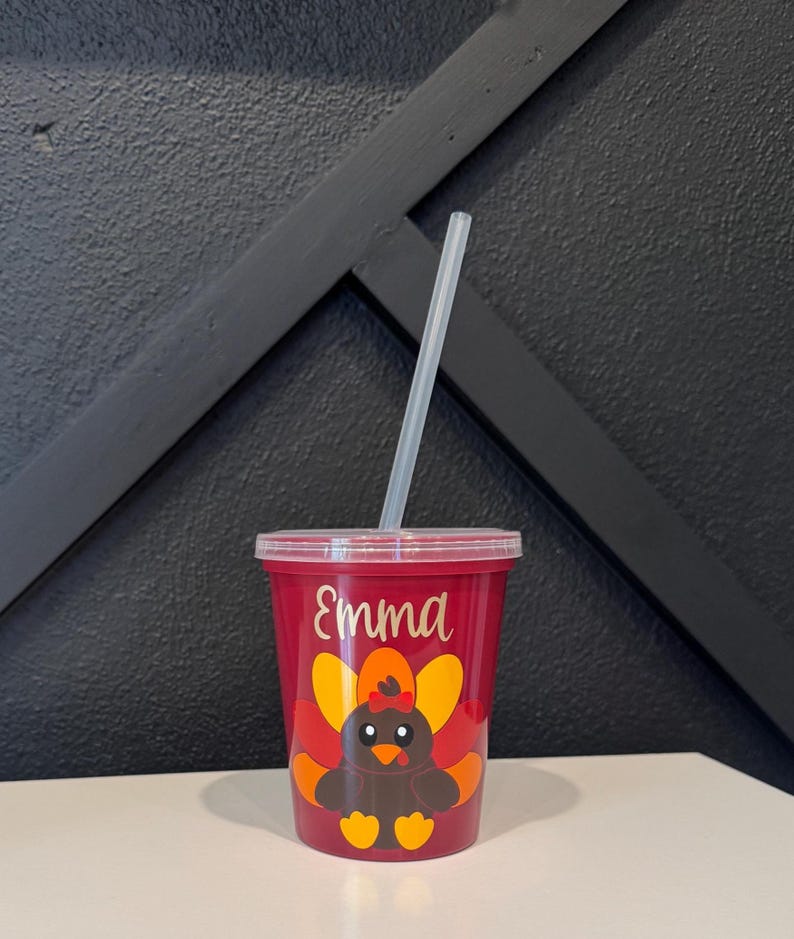 Personalized Kids Thanksgiving Cup/kids Turkey Cup - Etsy