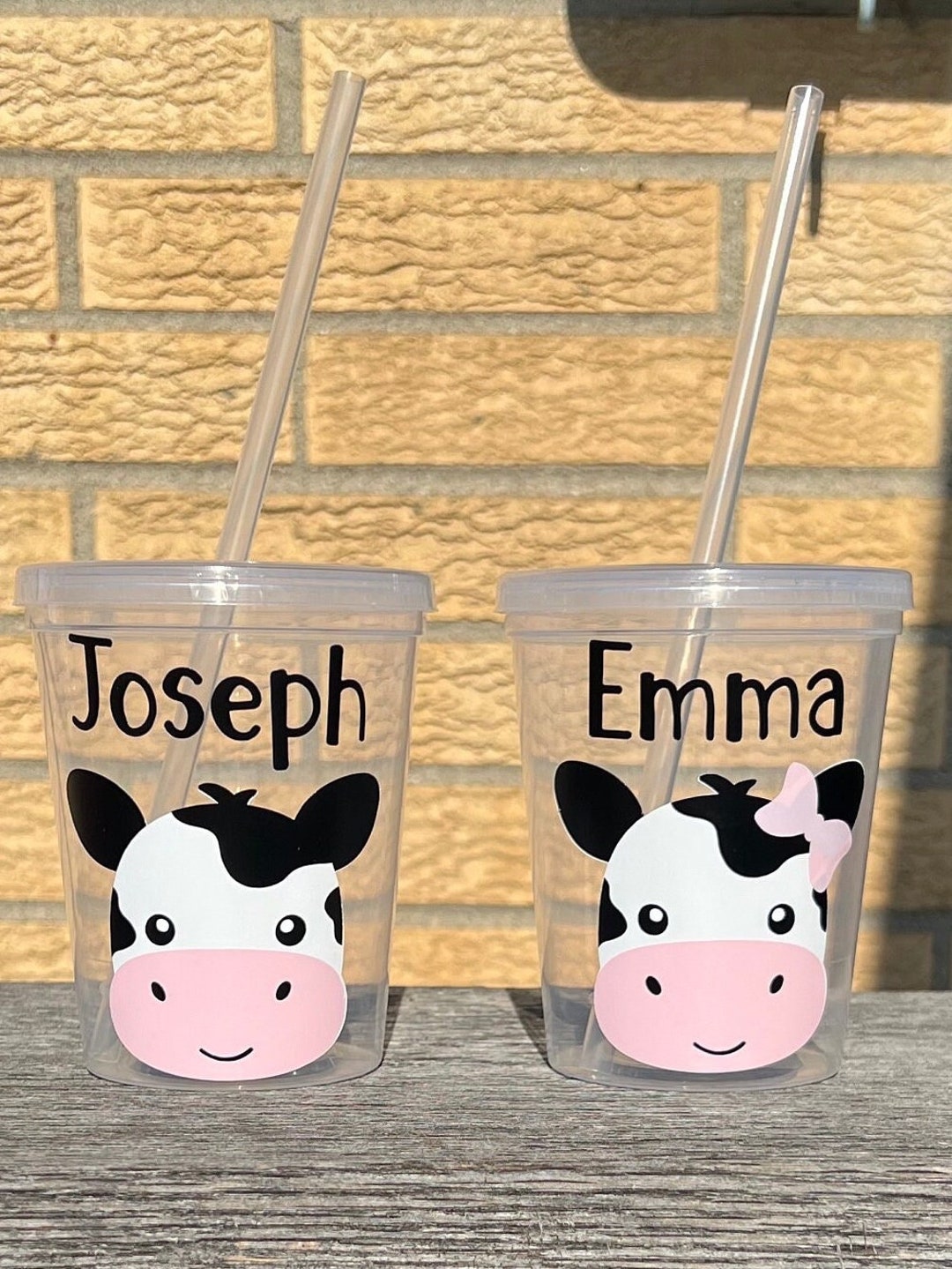 Personalized Kids Cow Cup/farm Animal Party Cup/cow Party Favors ...