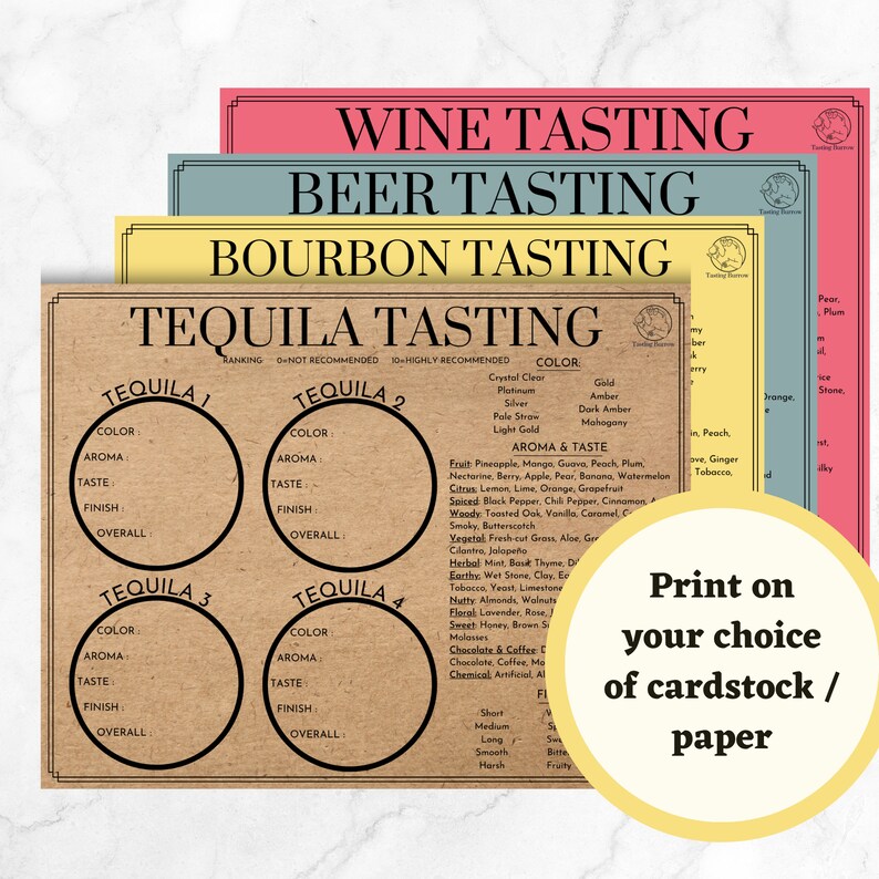 Ultimate Tasting Party Bundle, Whiskey Tasting Mat, Wine Tasting, Beer ...