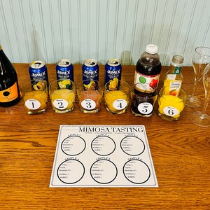Blind Mimosa Tasting, Bridal Shower Game, Baby Shower Party Game, Hen ...