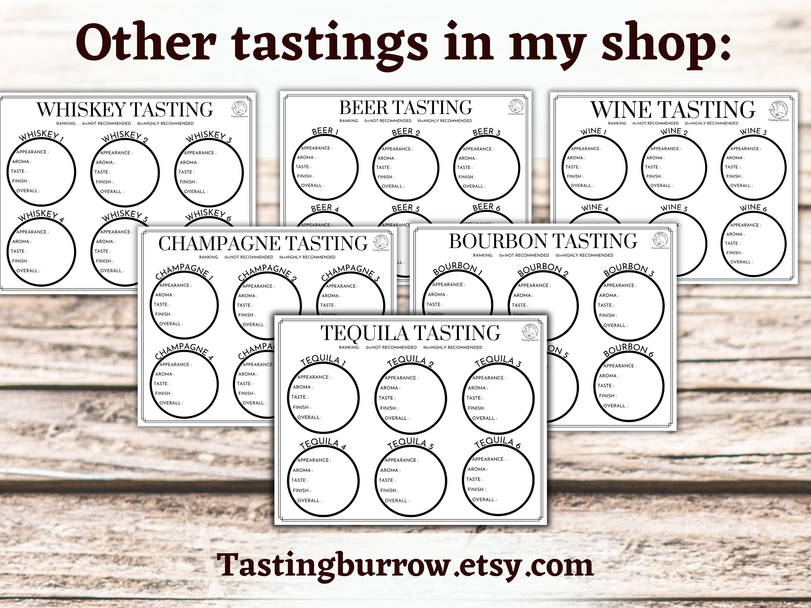 Tequila Tasting Sheet Tequila Tasting Notes Tequila DIY - Etsy