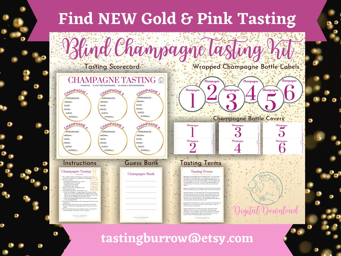 Champagne Tasting Scoresheet, Bridal Shower Champagne Tasting ...