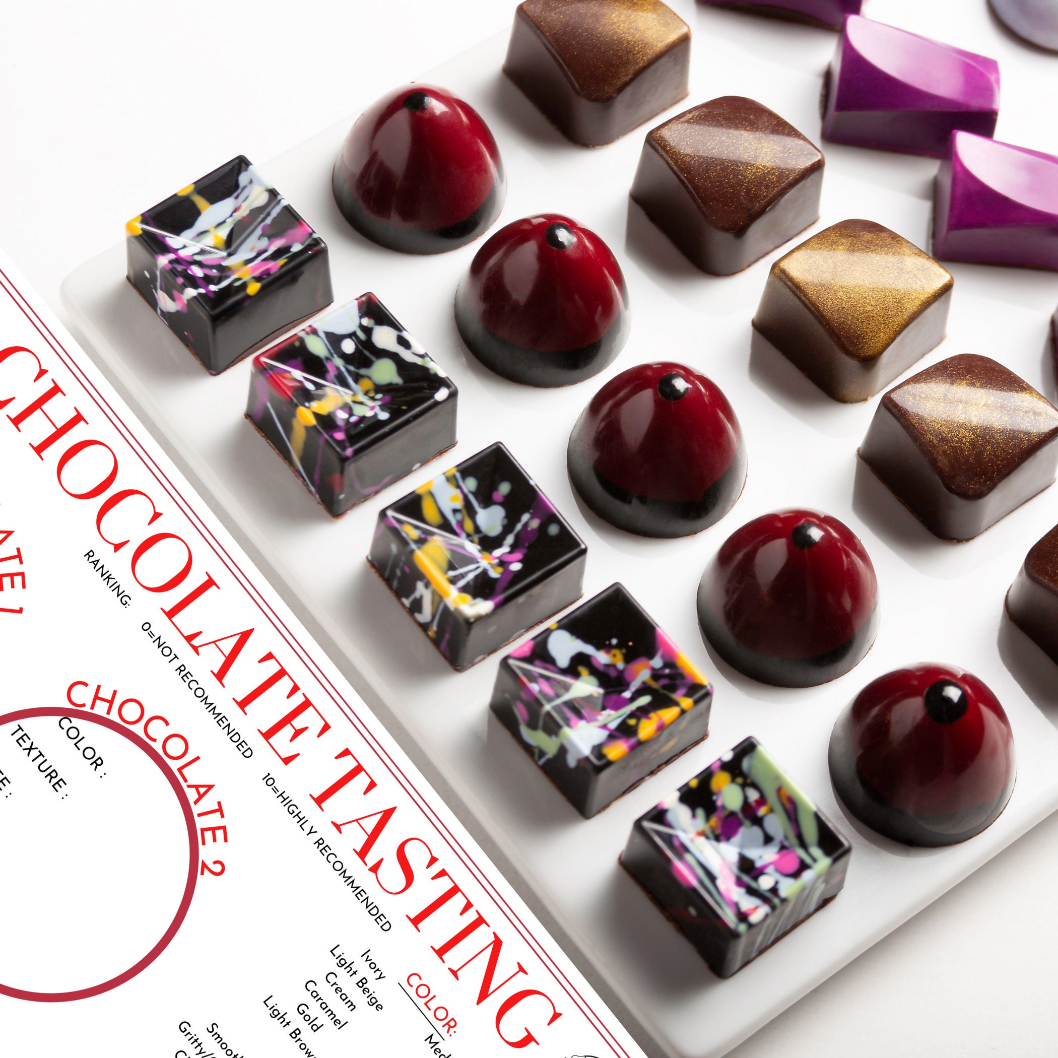 Chocolate Tasting Guide & Score Card, Chocolate Party Kit, Valentine ...