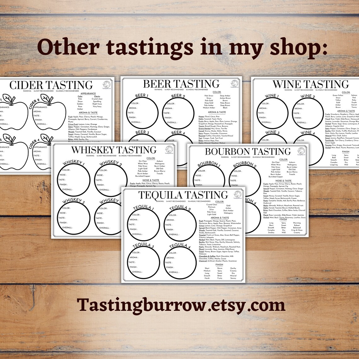 Chocolate Tasting Guide & Score Card, Chocolate Party Kit, Valentine ...