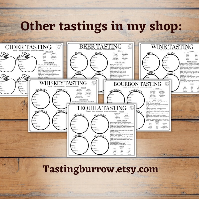 Chocolate Tasting Guide & Score Card, Chocolate Party Kit, Valentine ...