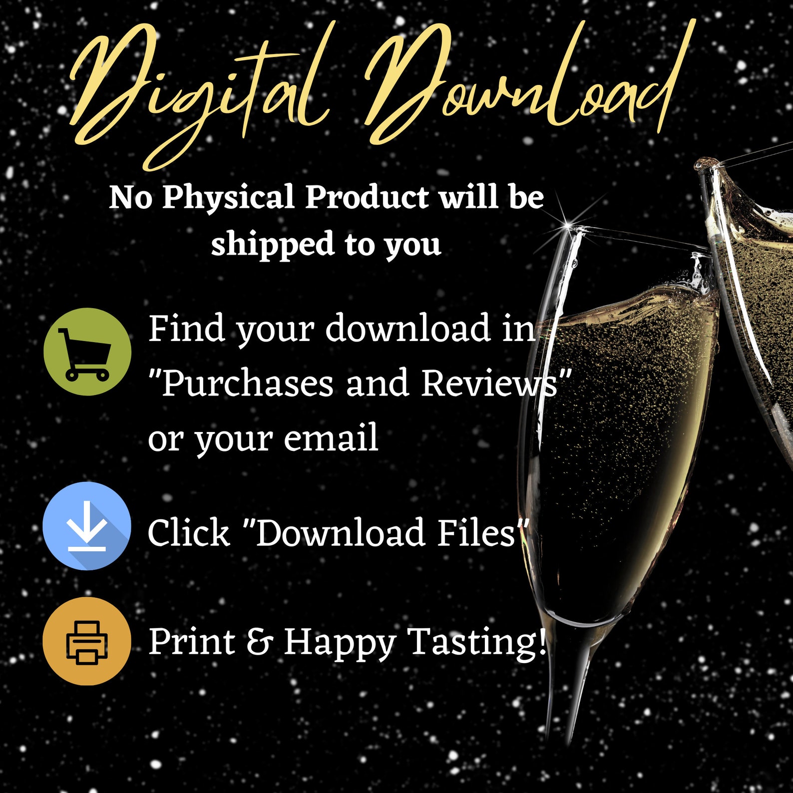 Champagne Tasting Guide & Scorecard, New Years Eve Champagne Party Game ...