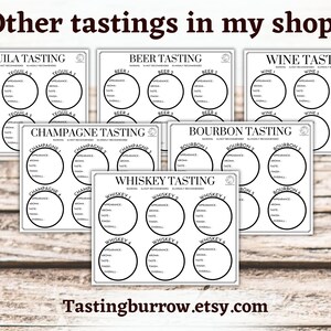 Gin Tasting Scoresheet, Gin Flight Tasting, Gin Tasting Sheet, Gin ...