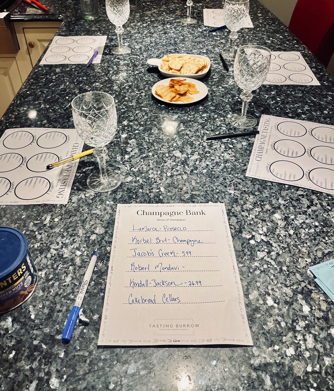 Champagne Tasting Scoresheet, Bridal Shower Champagne Tasting ...