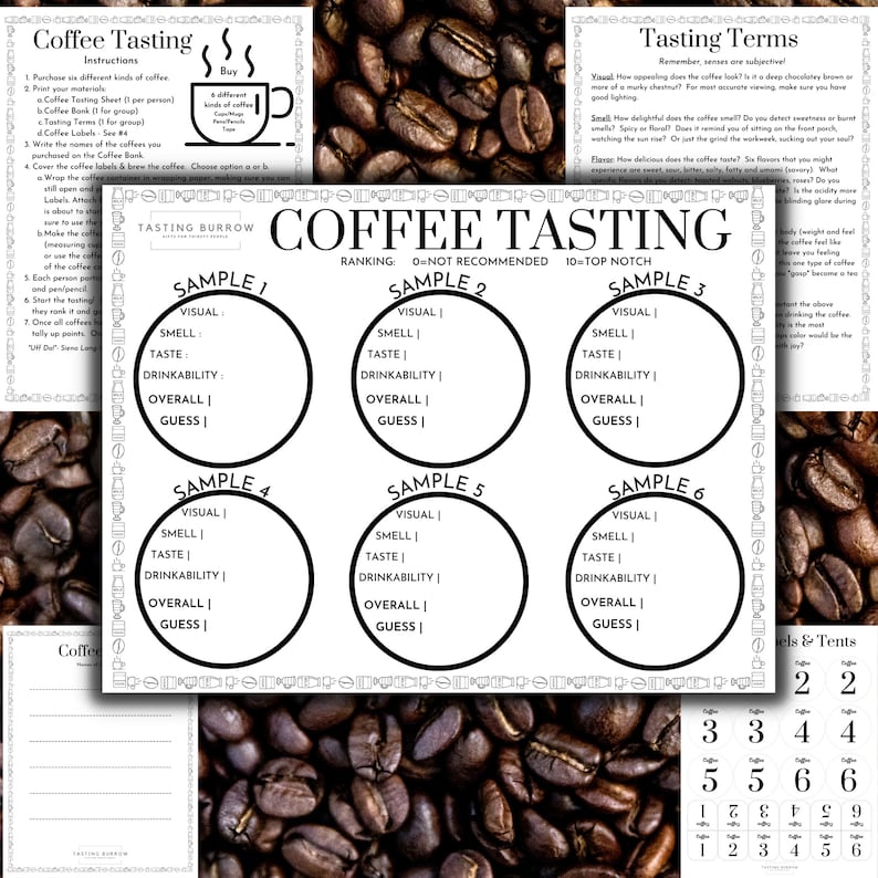 Blind Coffee Tasting, Anniversary or Birthday Coffee Sampler Gift ...