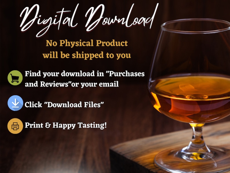 Bourbon Tasting Sheet, Bourbon Flight Tasting, Bourbon DIY Blind ...