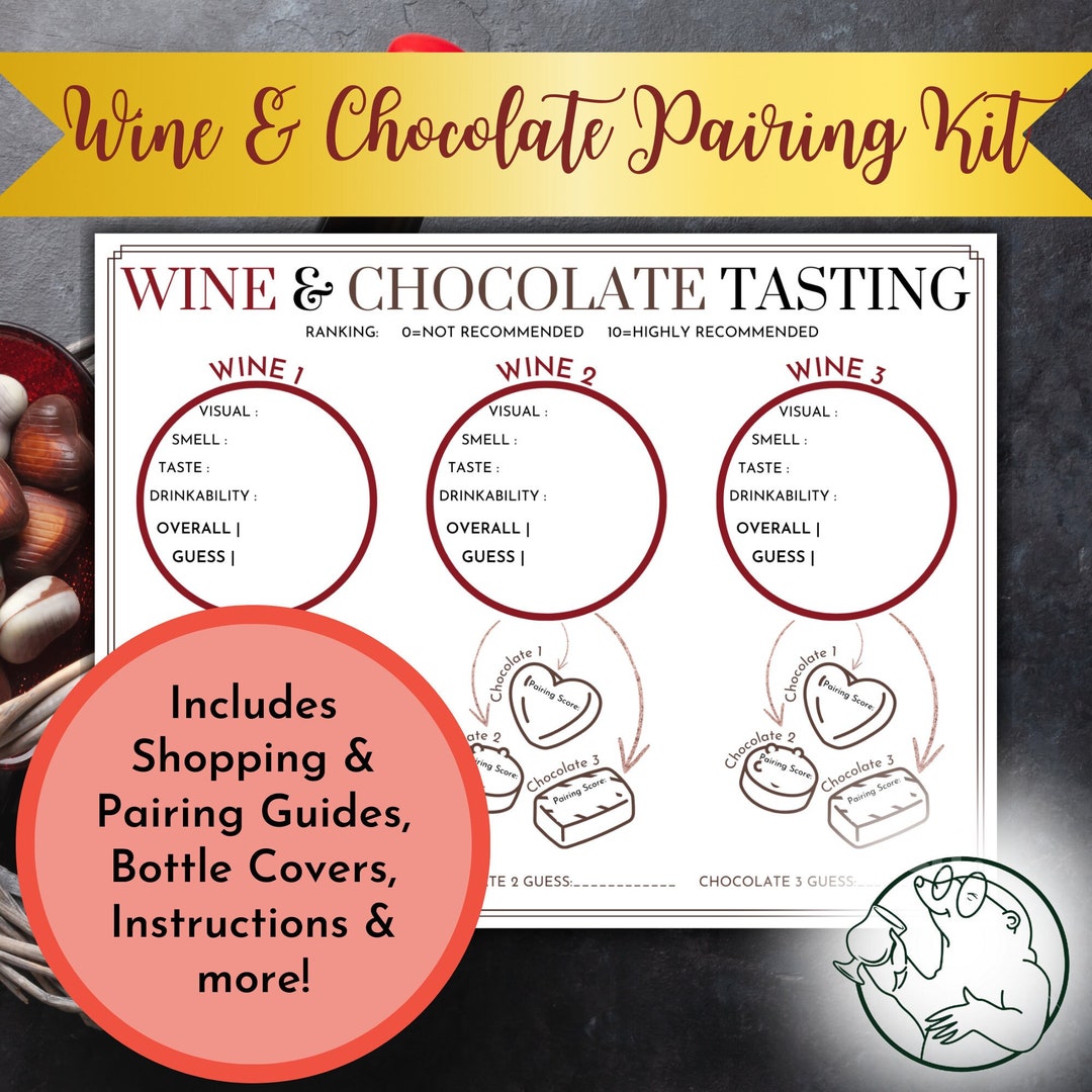 Wine and Chocolate Pairing, Wine and Chocolate Blind Tasting Kit ...