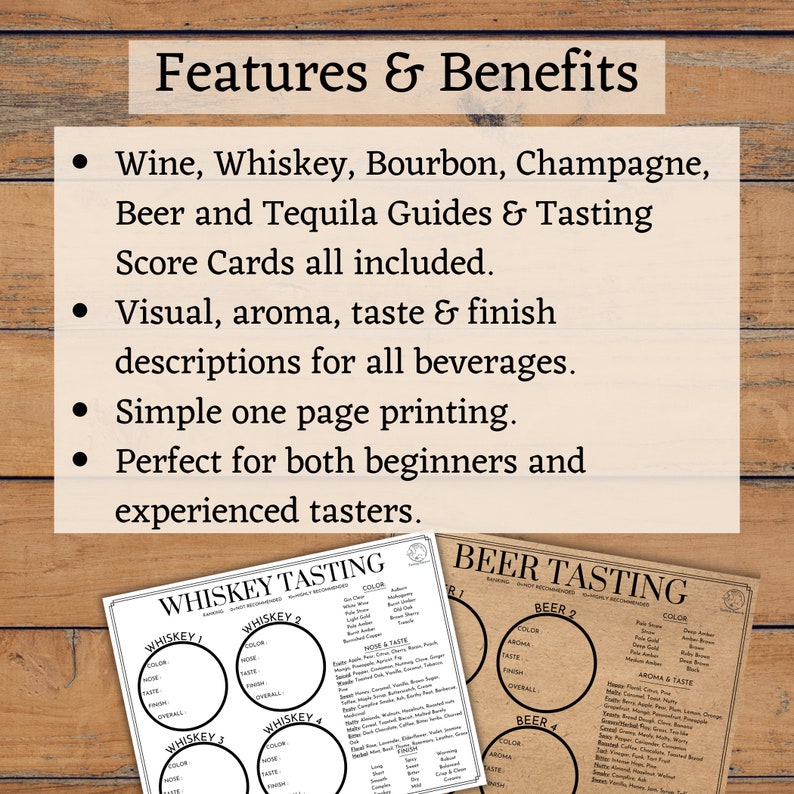 Ultimate Tasting Party Bundle, Whiskey Tasting Mat, Wine Tasting, Beer ...