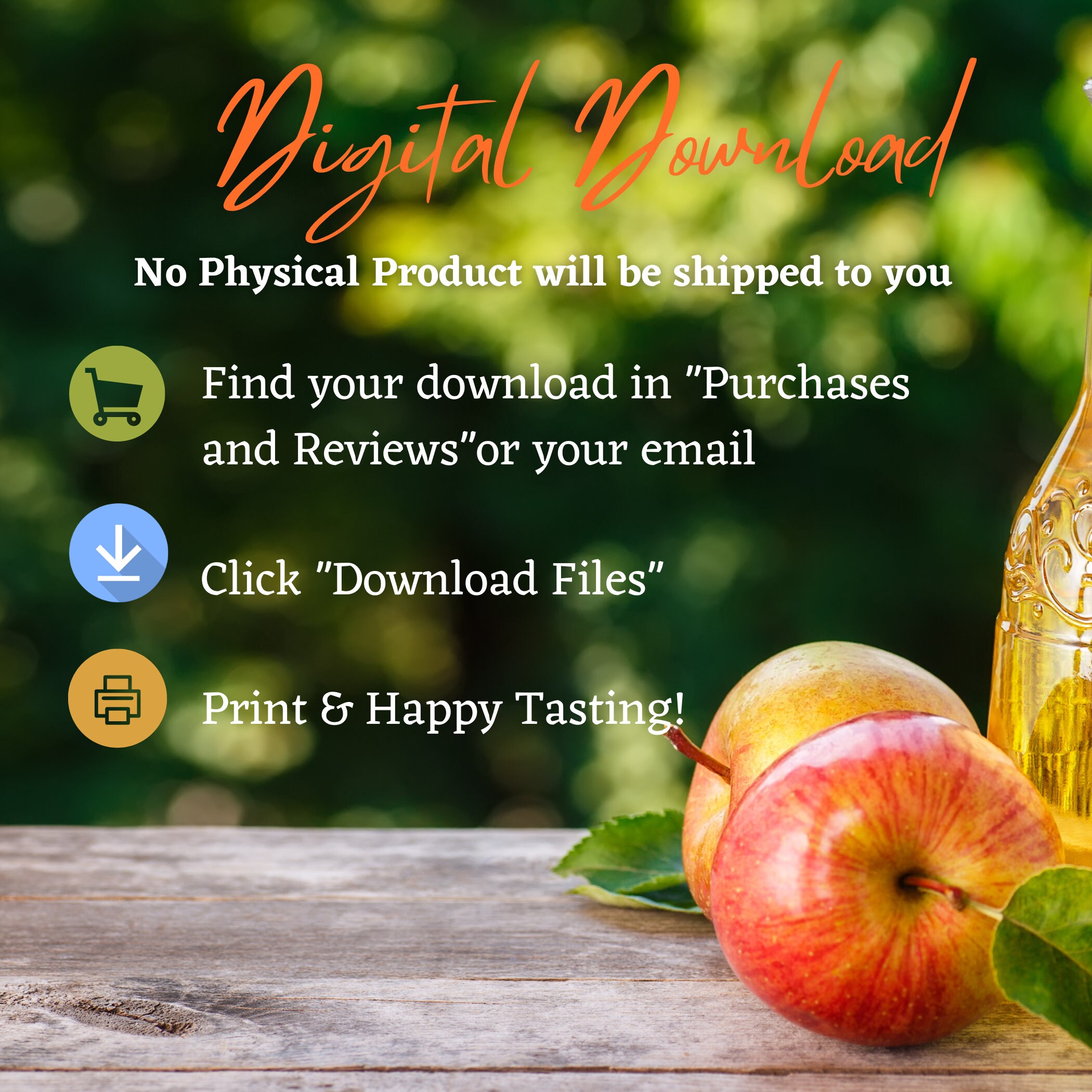 Cider Tasting Guide & Mat, Cider Tasting Flight, Apple Cider Gifts ...