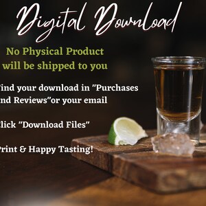 Tequila Tasting Sheet, Tequila Tasting Notes, Tequila DIY Blind Tasting ...