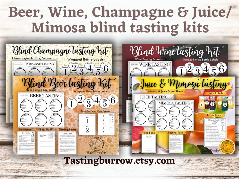 Mocktail Tasting Sheet, Summer Party Game, Mocktail Tasting Notes, Baby ...