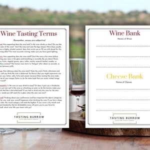 Wine and Cheese Pairing, Blind Tasting, Wine and Cheese Party Kit, Wine ...