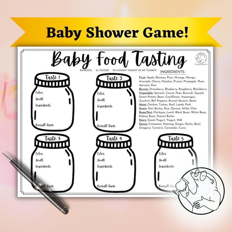 Guess the Baby Food Shower Game, Guess the Mess, Sprinkle Shower ...
