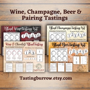 Wine Tasting Guide & Card, Wine Tasting Party Game, Wine Tasting Scorecard Tasting Mat Sheet ...