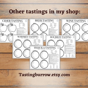 Wine Tasting Guide & Card, Wine Tasting Party Game, Wine Tasting Scorecard Tasting Mat Sheet ...