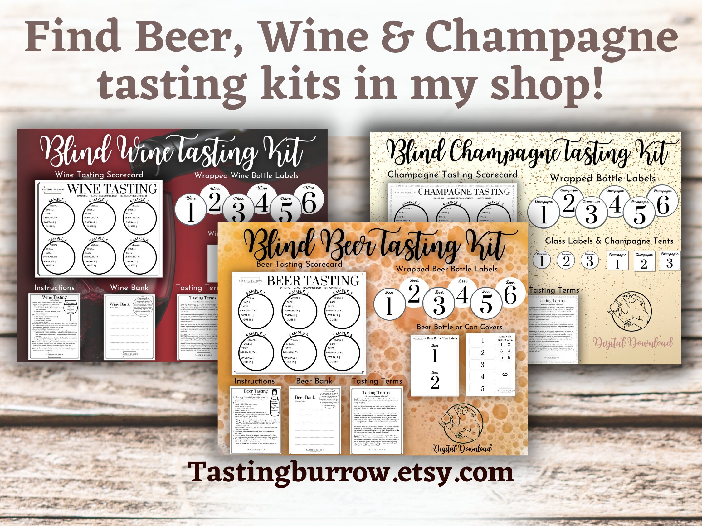 Champagne Tasting Card, New Years Eve Game, Champagne Tasting Score ...