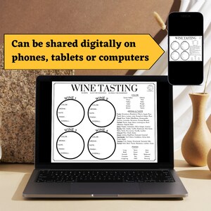Wine Tasting Guide & Card, Wine Tasting Party Game, Wine Tasting Scorecard Tasting Mat Sheet ...