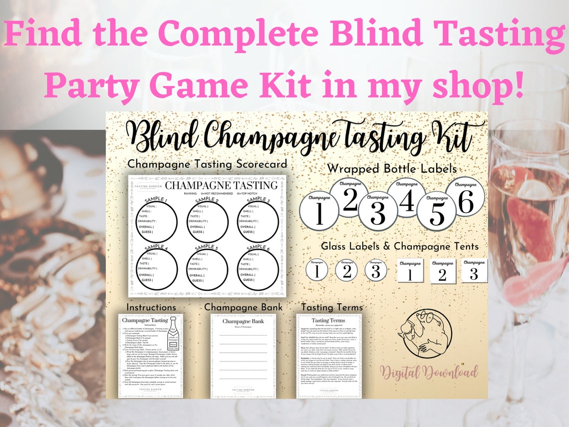 Champagne Tasting Scoresheet, Bridal Shower Champagne Tasting ...