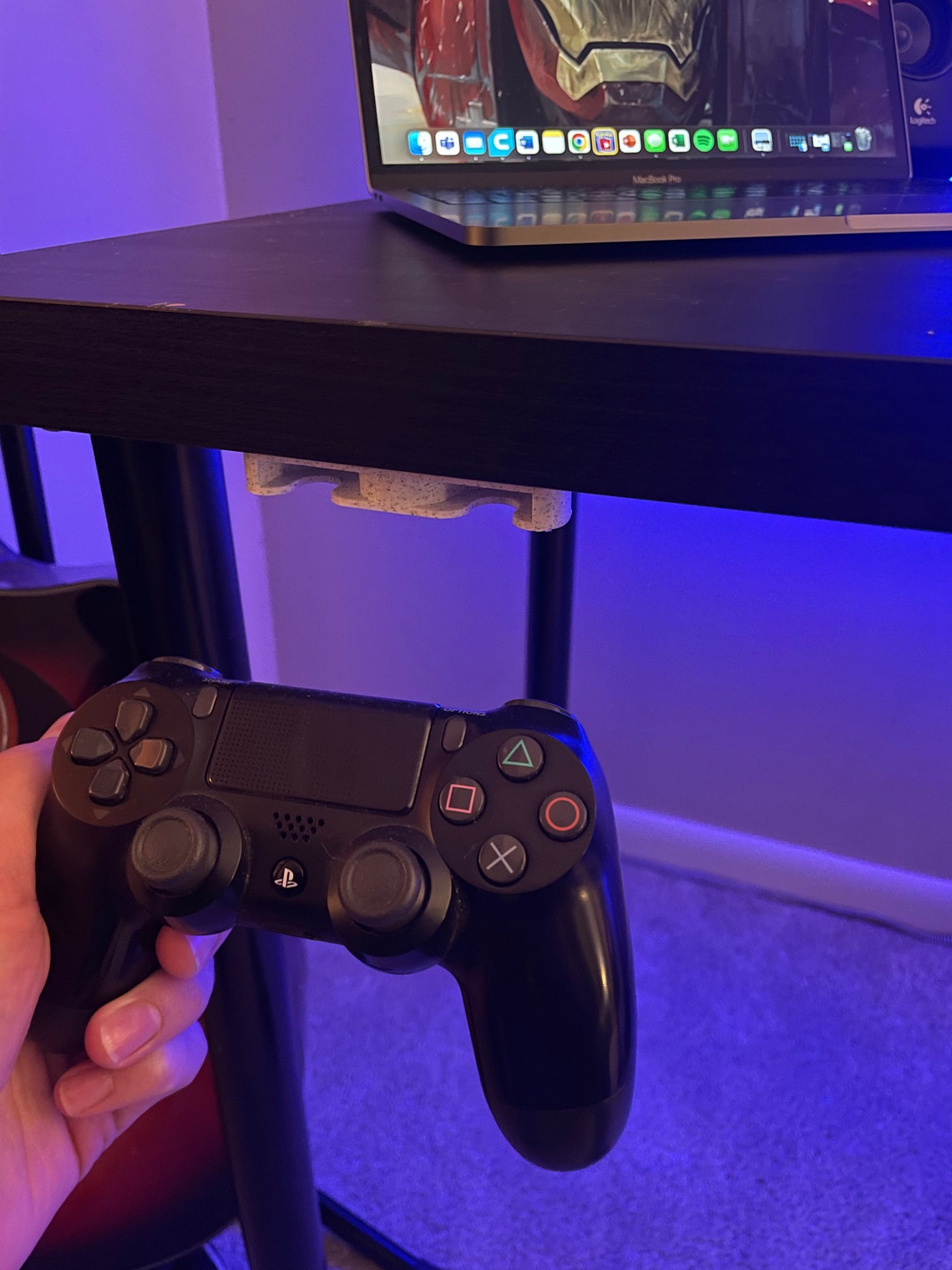 PS5/PS4 Under the Desk Controller Mount - Etsy